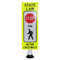 MUTCD Stop for Pedestrians Within Crosswalk Sign, SKU: K2-6813